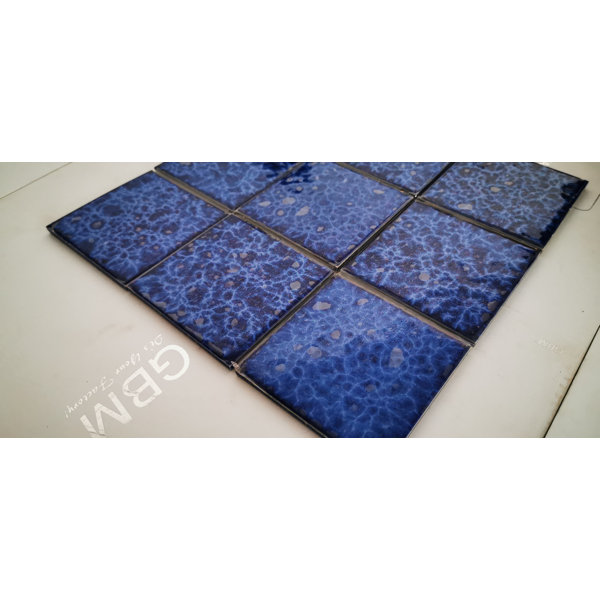 Abolos Monet Swimming Pool Series 4" x 4" Porcelain Mosaic Tile ...