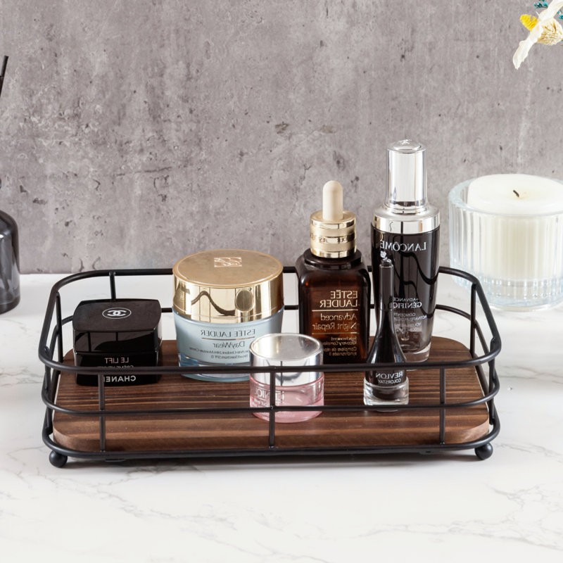 17 Stories Metal Wire Vanity Bathroom Accessory Tray & Reviews | Wayfair