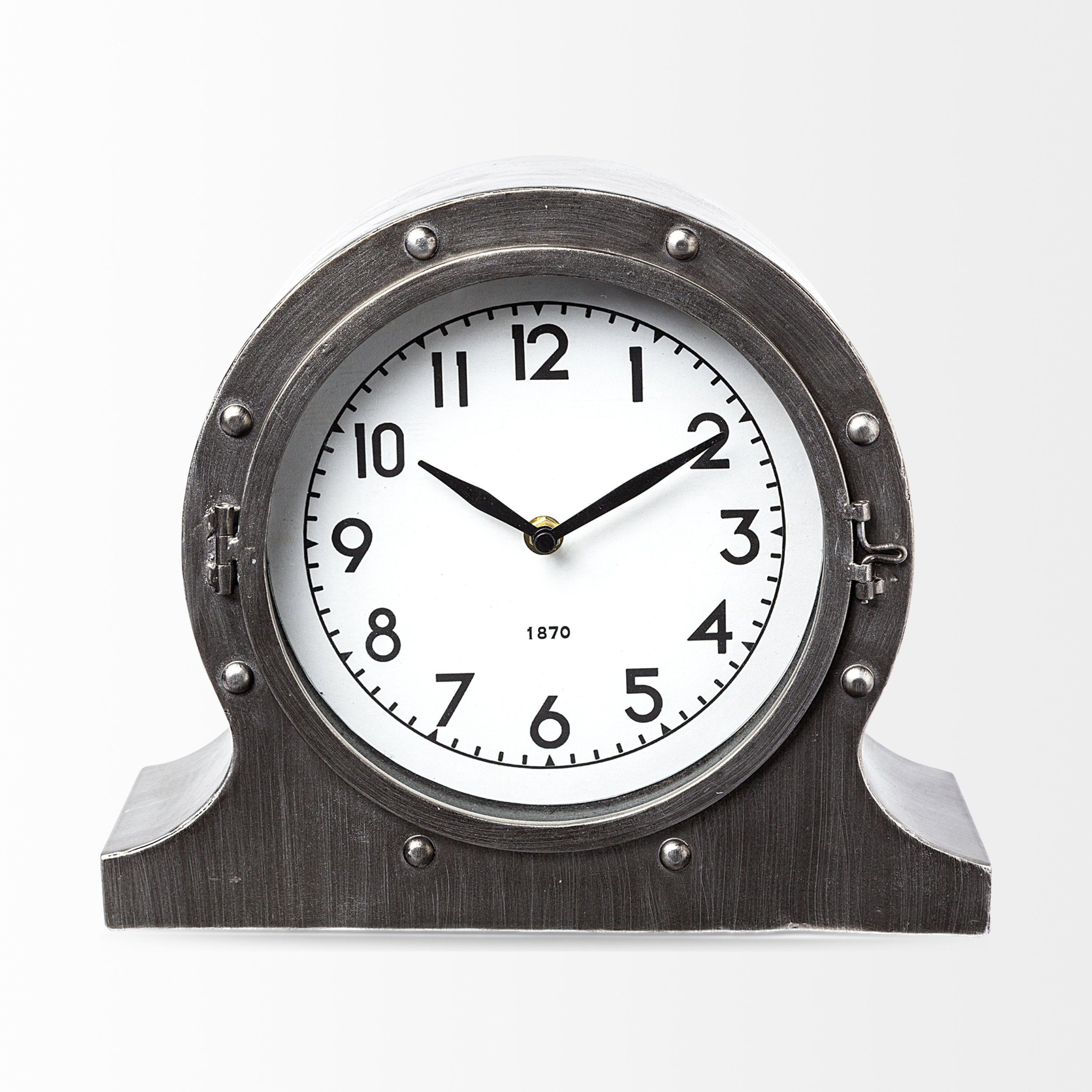 Breakwater Bay Analogue Metal Quartz Tabletop Clock in Brown - Wayfair ...