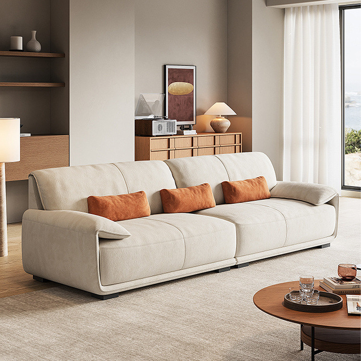 Concave Techie 98.43" Solid Colour 100% Polyester Modular Sofa cushion ...