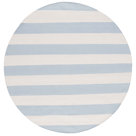 Beachcrest Home Brookvale Striped Handmade Cotton Sky Blue/Ivory Area ...