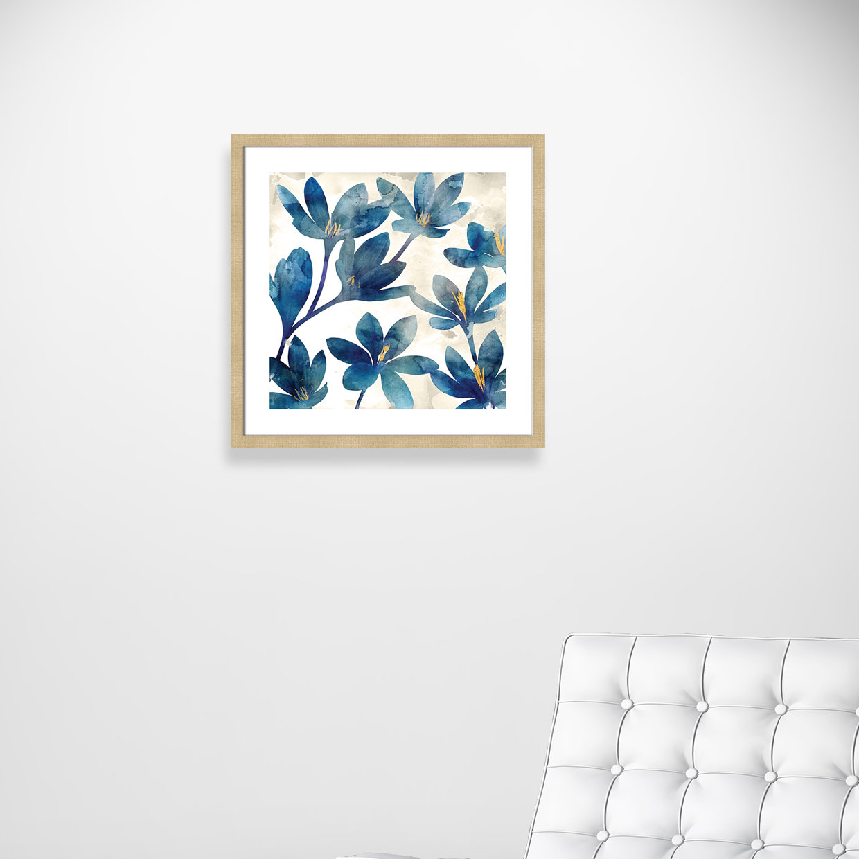 Charlton Home® 'Veranda Blue I' Framed Watercolor Painting Print | Wayfair