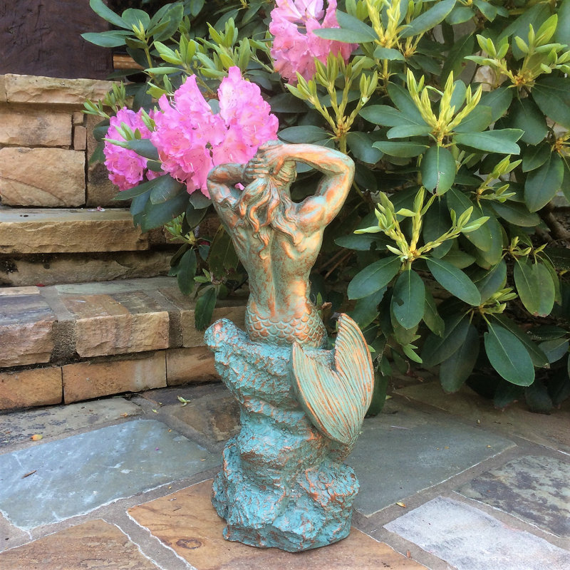 HomeStyles Life's a Beach Sexy Merman Mermaid on Coastal Rock Statue ...