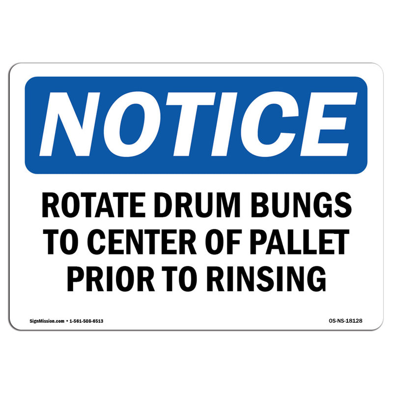 SignMission Rotate Drum Bungs to Center of Pallet Prior Sign | Wayfair