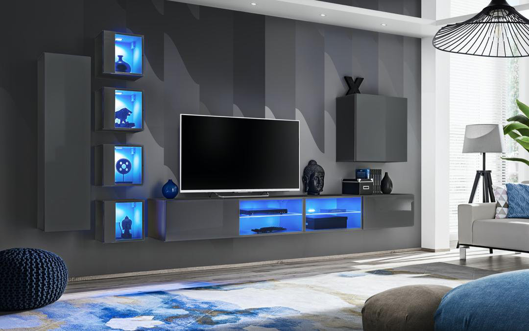 17 Stories Switch XXVI Wall Entertainment Unit for TVs up to 75 Inch ...