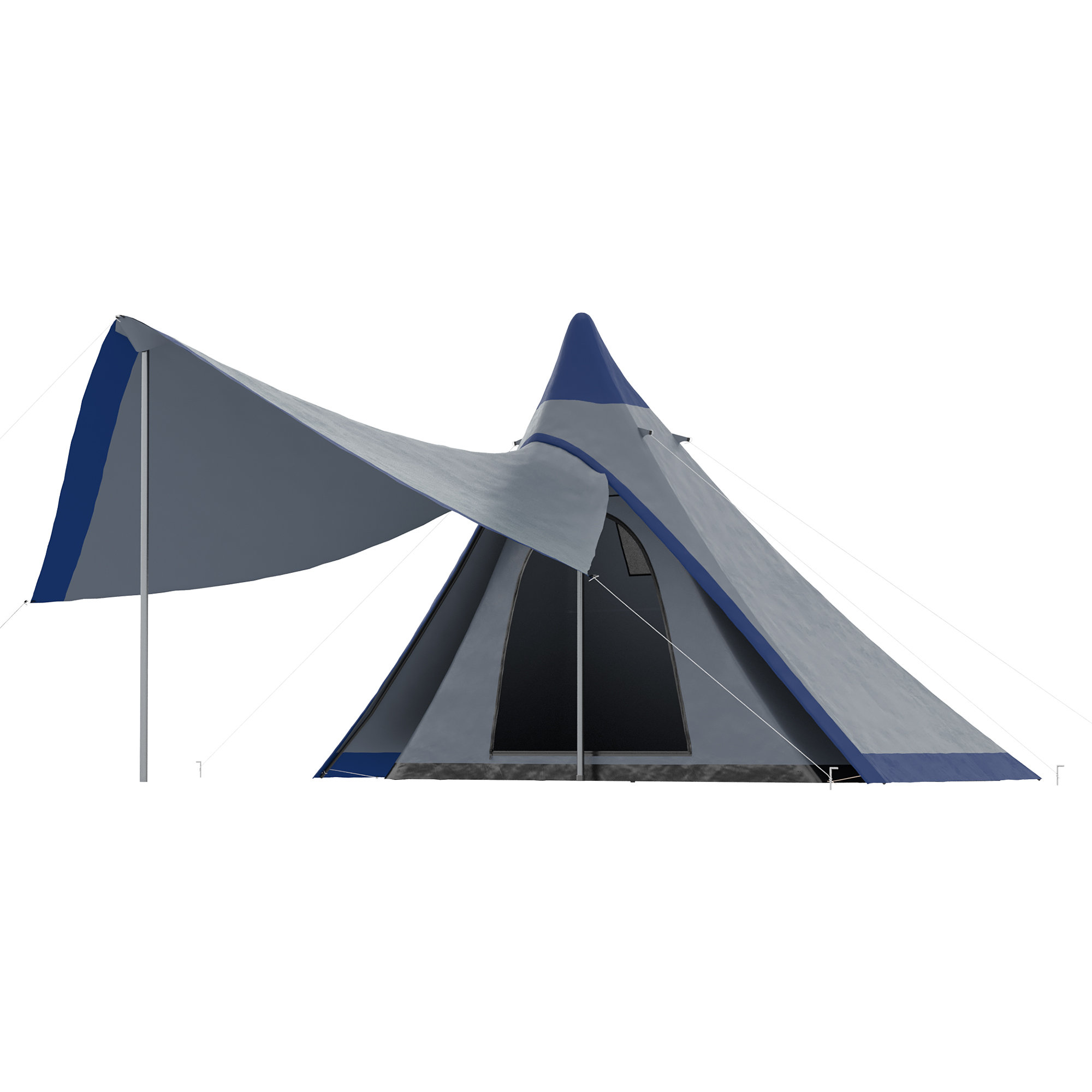 TPPRLLC Quick Setup Aluminum Waterproof Teepee Tent Adventure Camping ...
