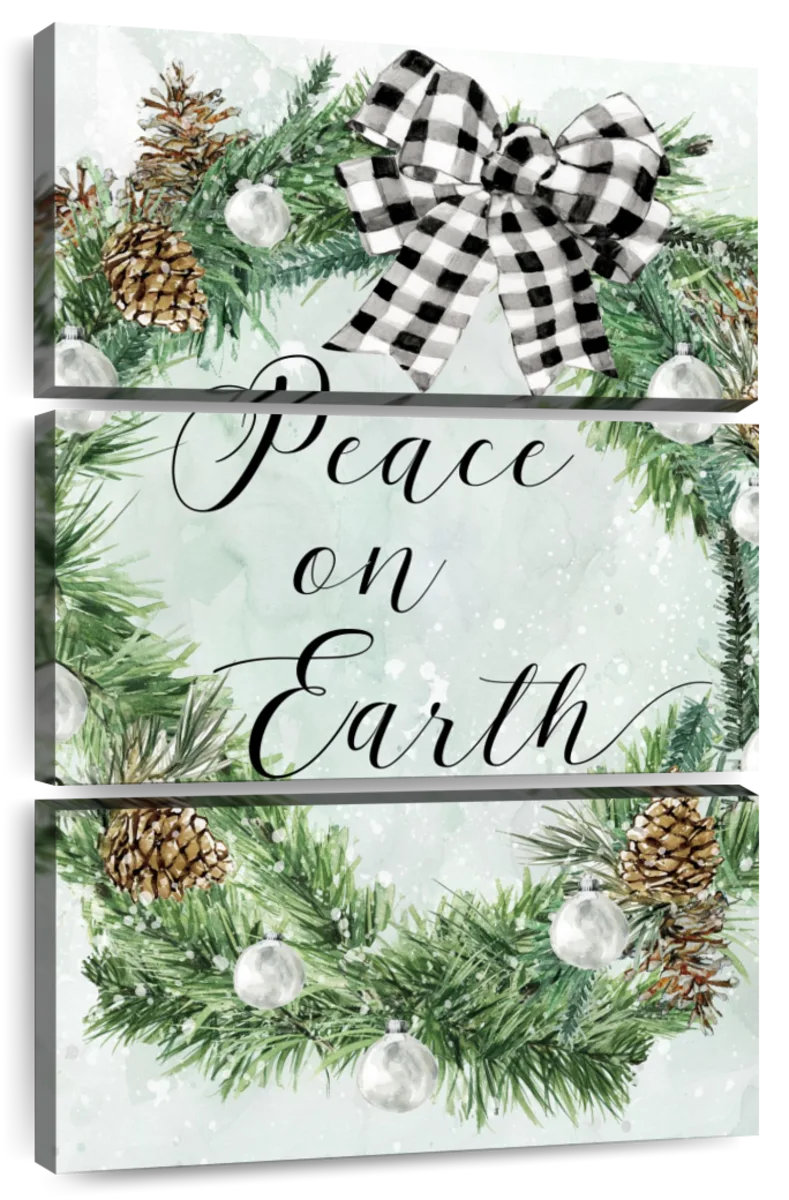 Ebern Designs Tergel Peace On Earth Wreath - Wayfair Canada