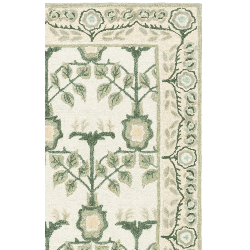 Birch Lane™ Floral Hand-Tufted Wool, Cotton, and Viscose Area Rug | Wayfair