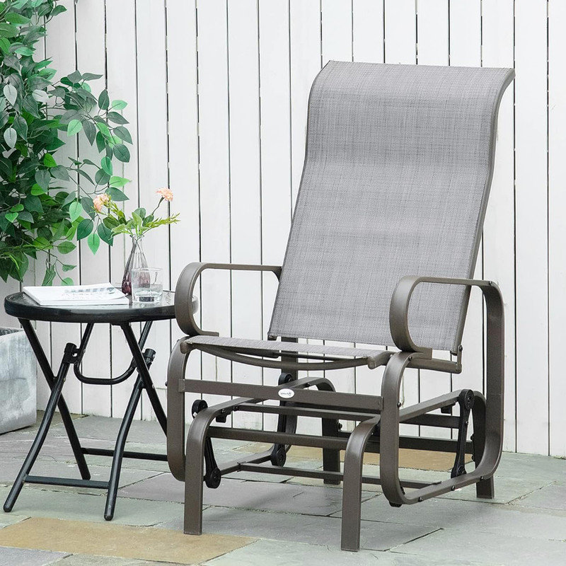 Latitude Run® Outdoor Glider Chair, Gliders for Outside Patio with ...