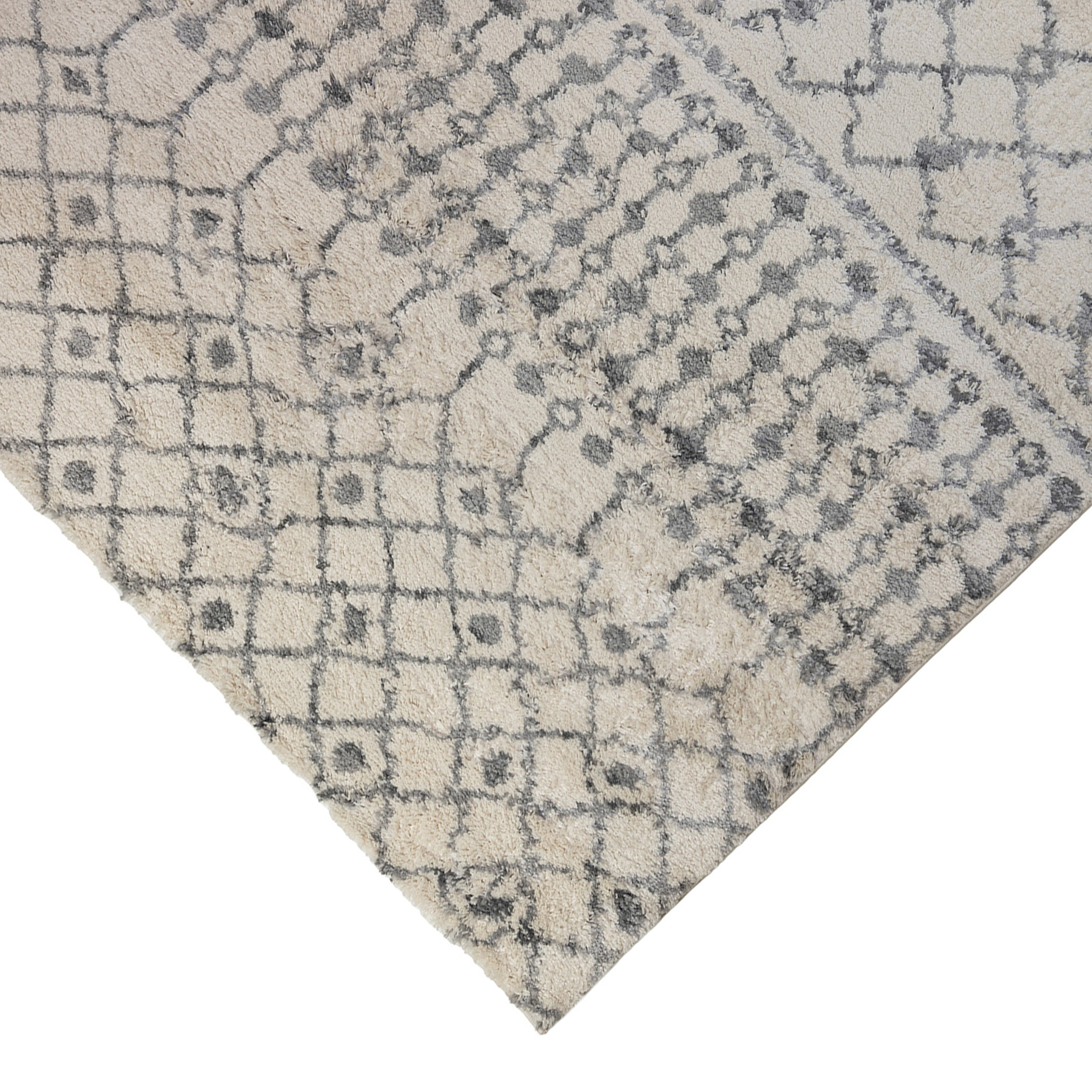 Union Rustic Frieso Low Shag Modern Farmhouse Ivory/Gray Performance ...