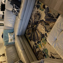 Ebern Designs Dichiera Floral Brown/Navy/Cream Non-Slip Rubberback Area ...