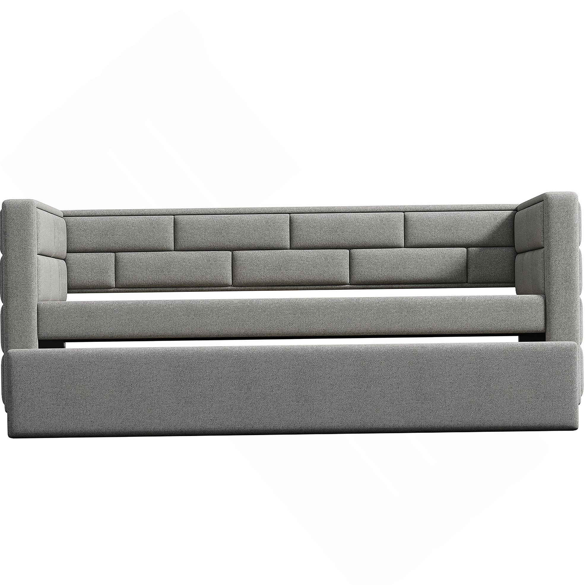 Latitude Run® Daybed with Trundle, Upholstered Daybed with Padded Back ...