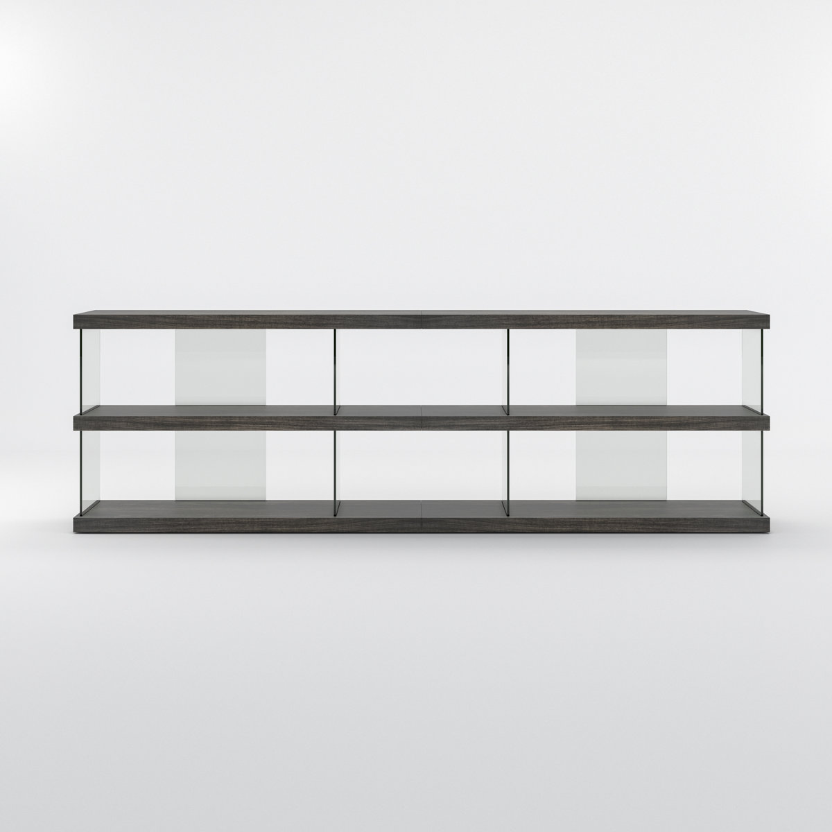 Ivy Bronx Chrystal Modern Glass-panel Display Shelf | Wayfair