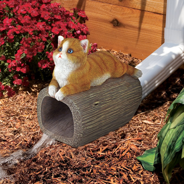 Design Toscano Gutter Guardians Kitty Cat Downspout Statue & Reviews ...
