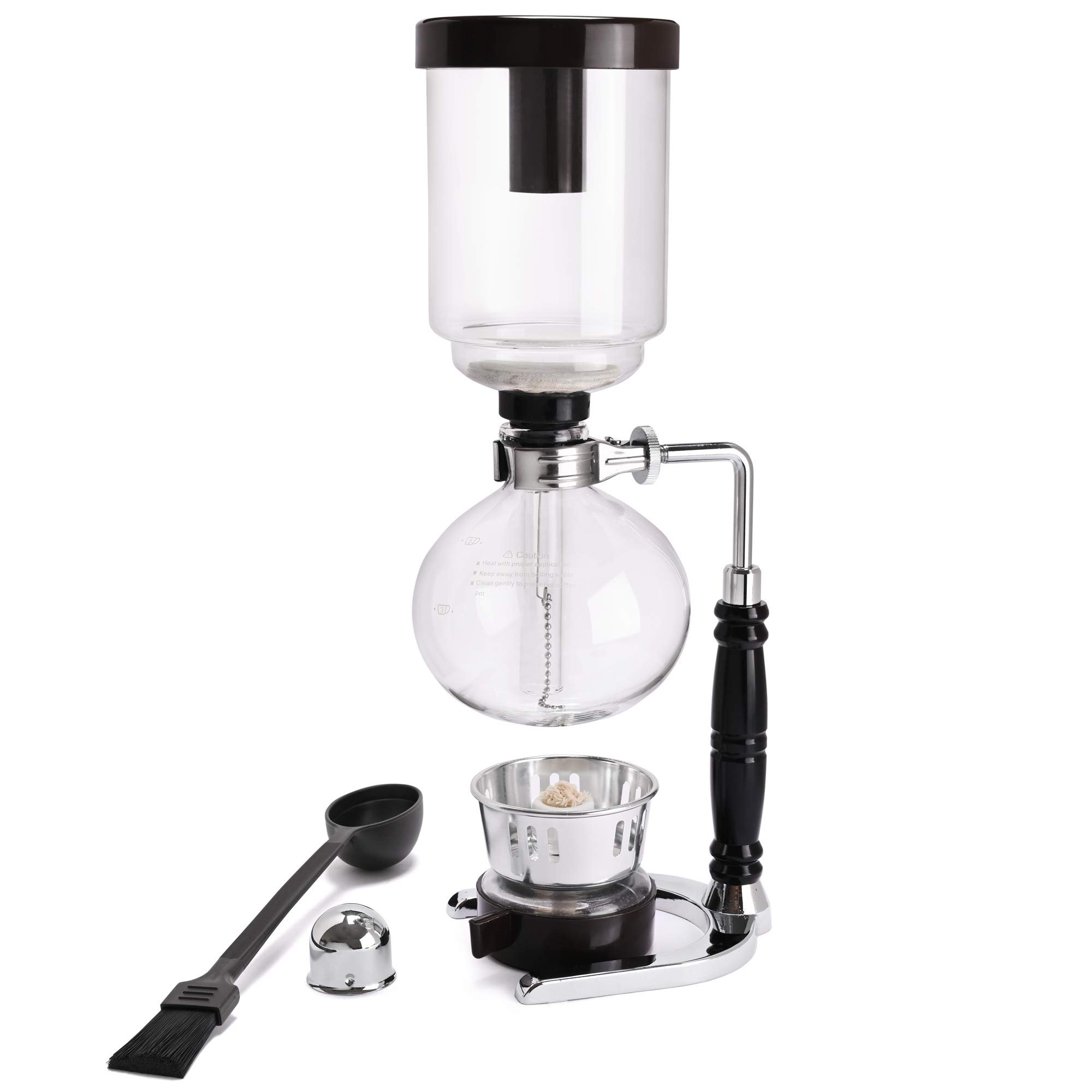 4 SEASONS FURNITURE 5-Cup Siphon Coffee Maker – Vacuum Brewer with Heat ...