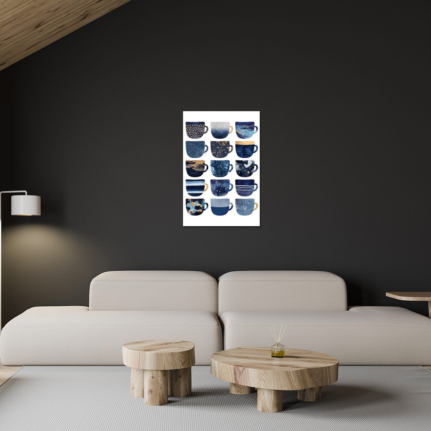 Ivy Bronx Pretty Blue Coffee Cups I Print On Acrylic Glass | Wayfair