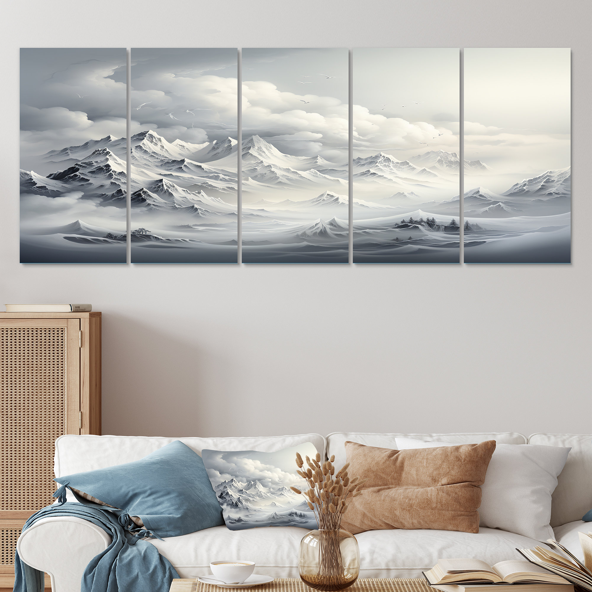 Millwood Pines Snowy Mountain Peaks Serenity III - Mountains Winter 5 ...