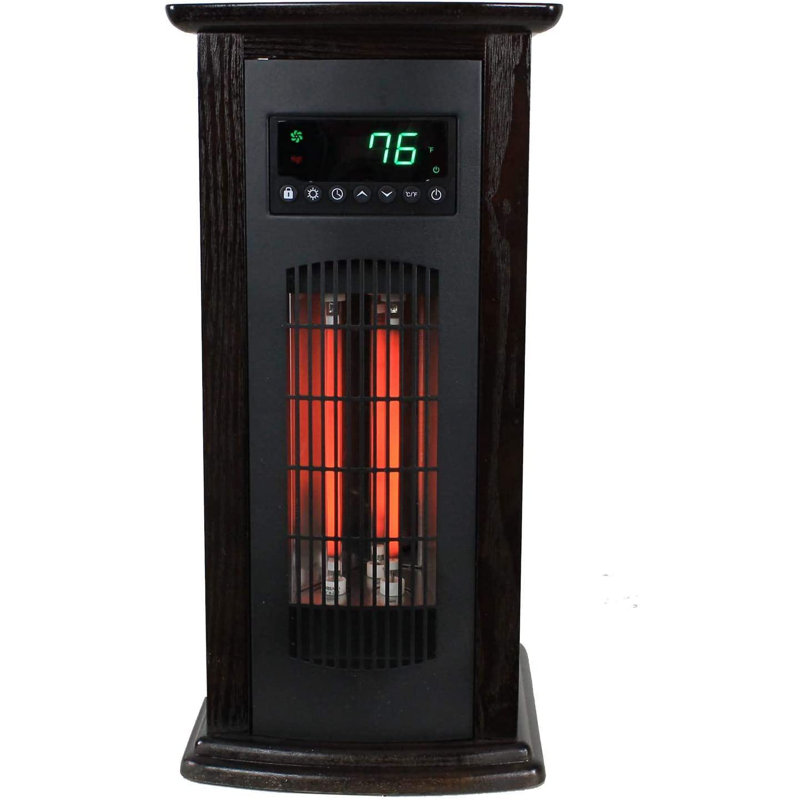 LifeSmart LifePro 1500 Watt 1500 BTU Infrared Quartz Indoor Tower Space ...