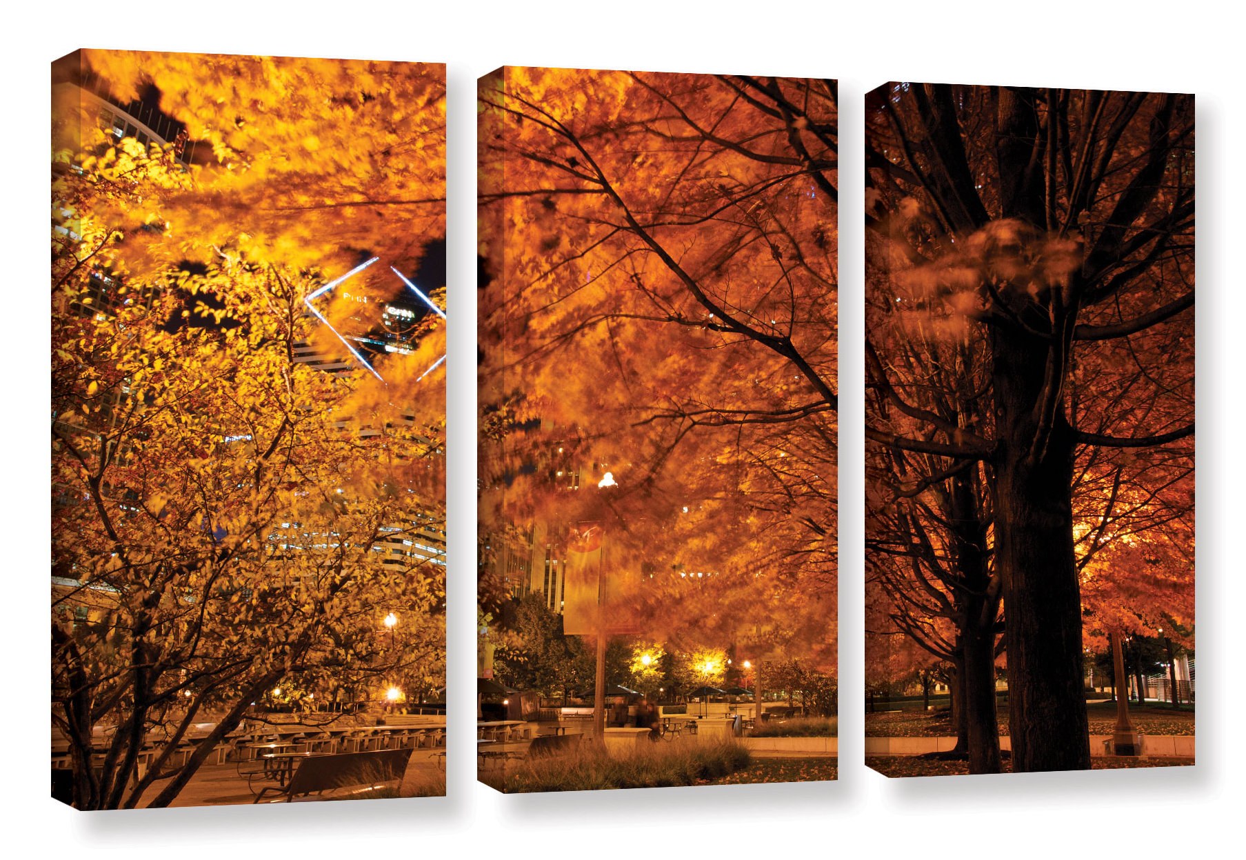 Latitude Run® Chicago Fall 2 3 Piece Photographic Print on Wrapped ...