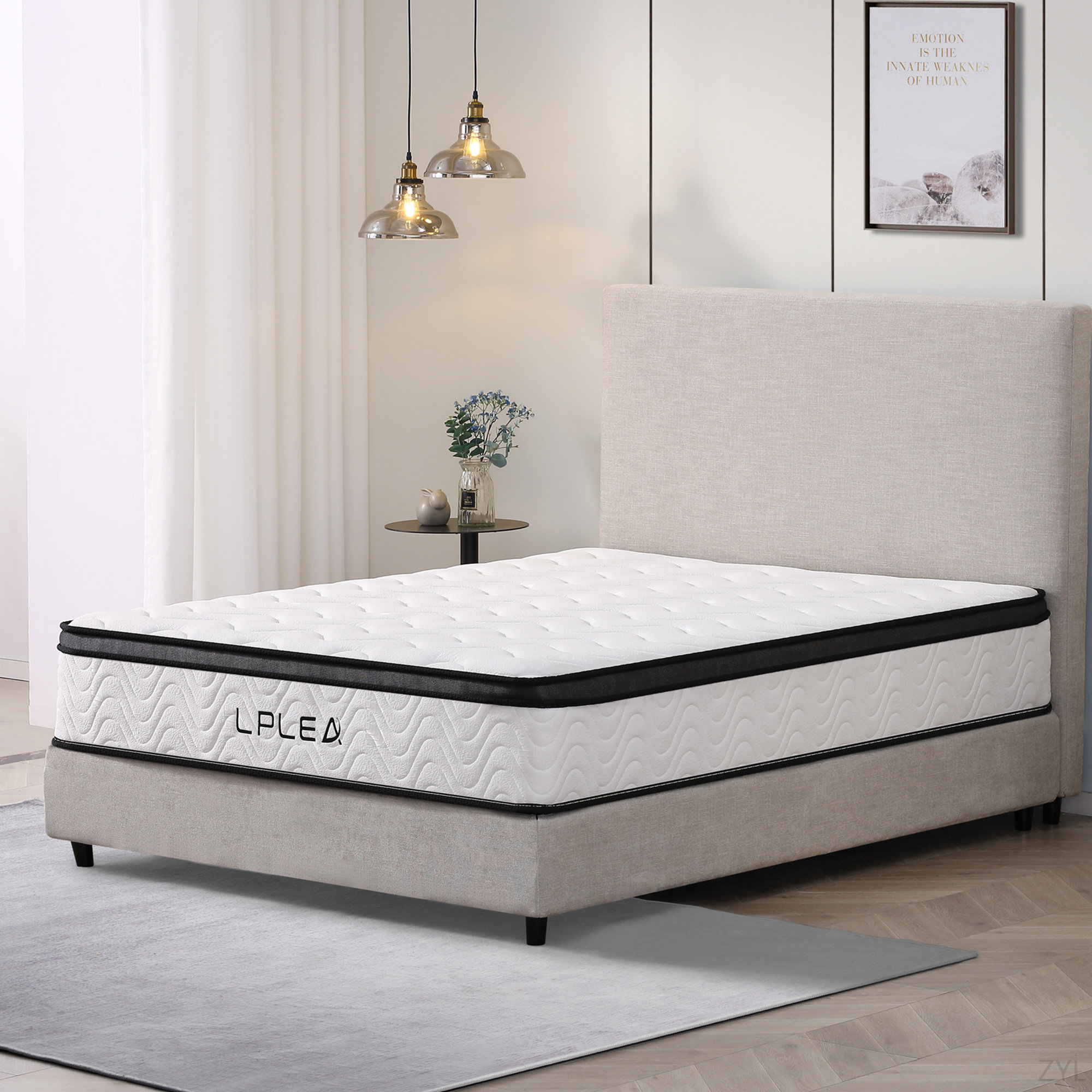Alwyn Home 12 Inch Full Size Hybrid Mattress With Memory Foam ...