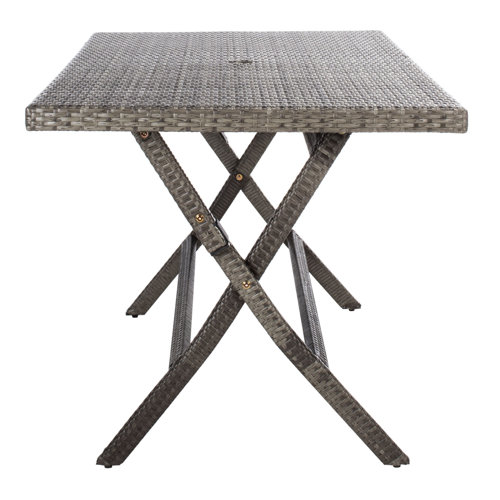 Red Barrel Studio® Ched Folding Rattan Dining Table & Reviews | Wayfair
