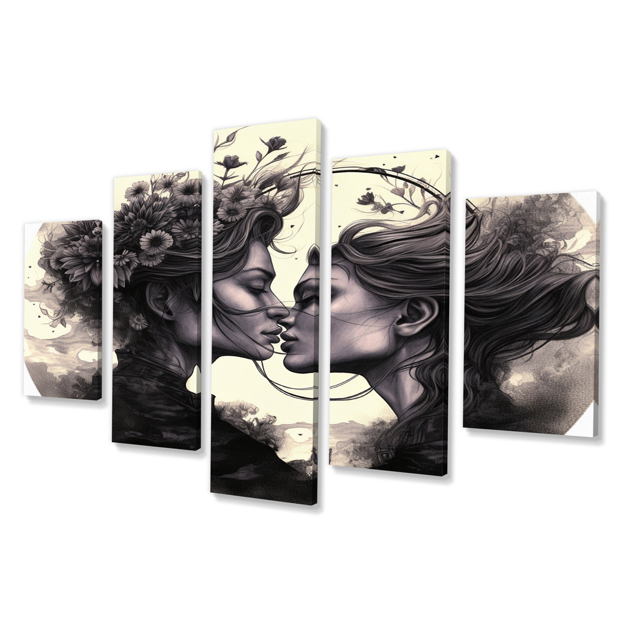 Lark Manor «Twin Flame Love Story Tender Couple II - Couple Wall Art ...