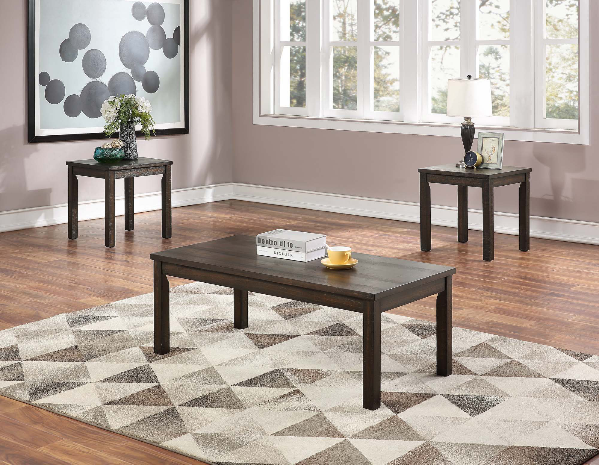 Corrigan Studio 1X Coffee Table And 2X End Tables 3Pc Coffee Table Set ...