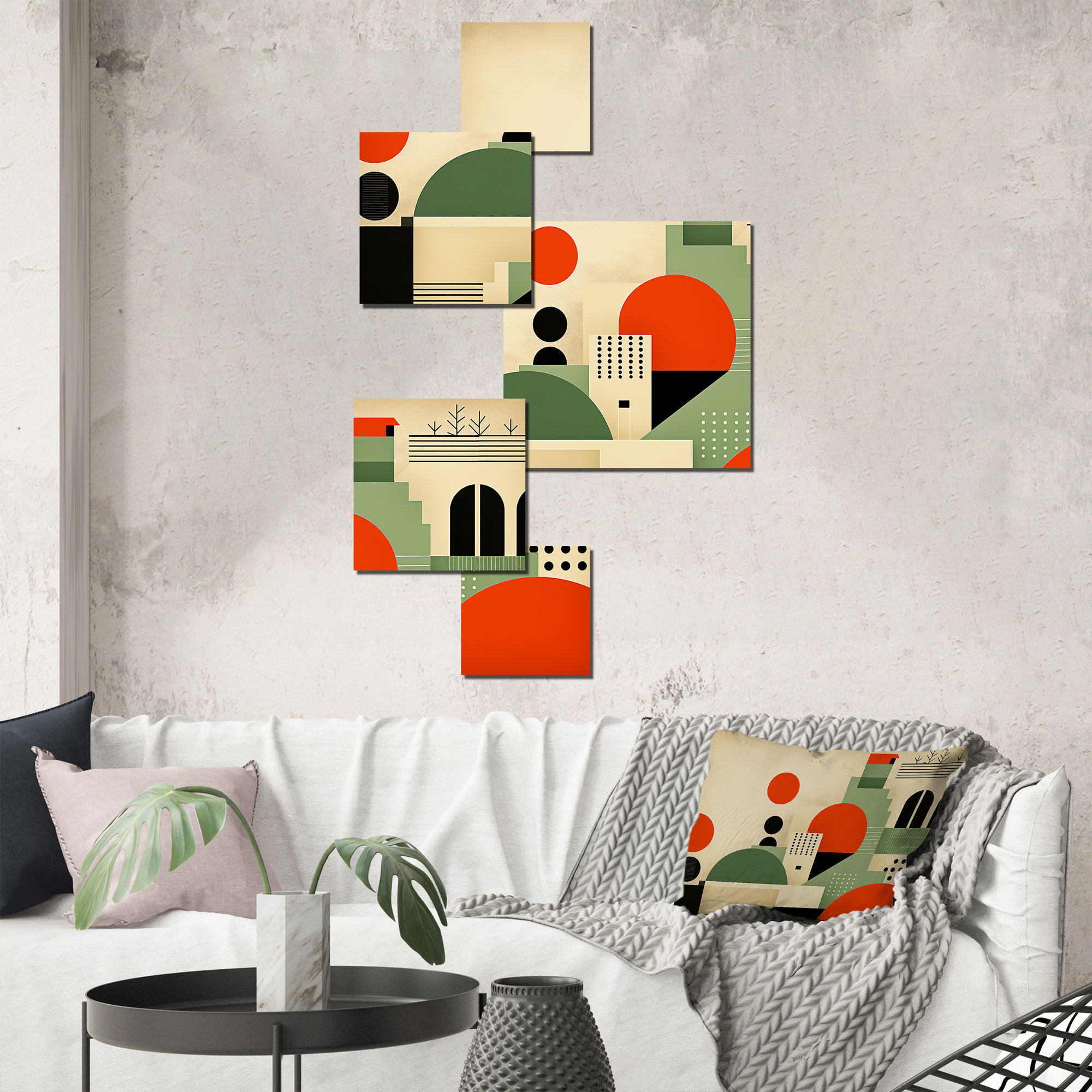 Ivy Bronx Transcendent City Shapes Collages - Abstract Collages Square ...