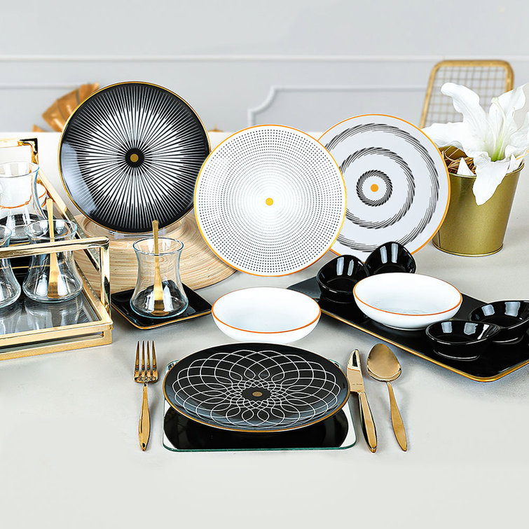 Bless international East Urban Home Ceramic Dinnerware - Set of 21 ...
