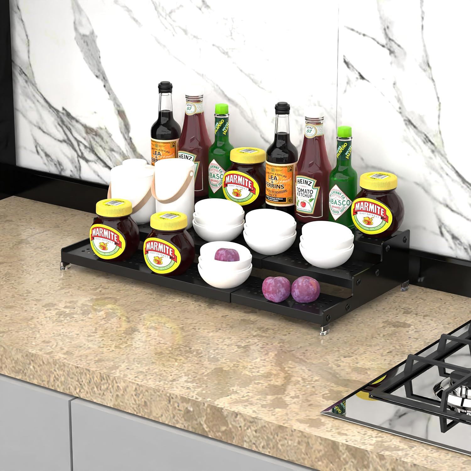 Mint Pantry® 3 Tier Expandable Spice Storage Shelf, Great For Kitchen ...