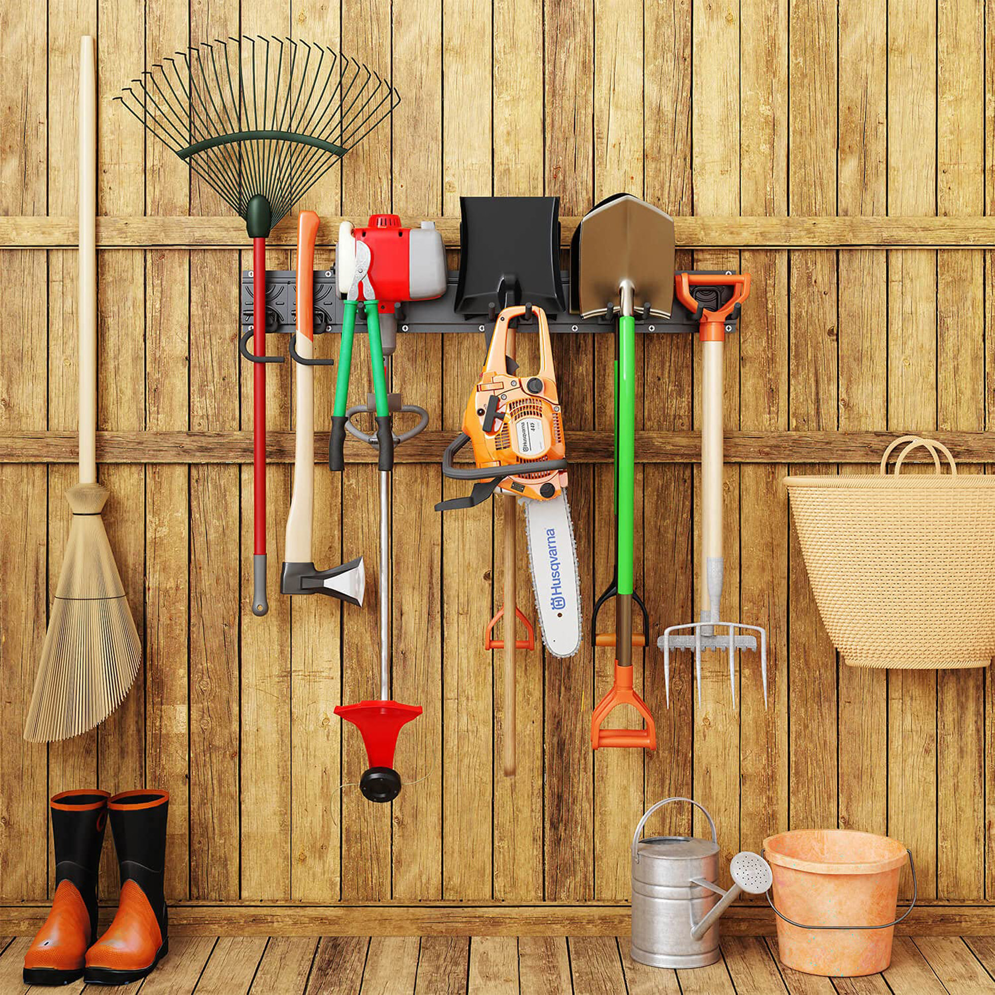 LoochMee Broom Holder Wall Mount | Wayfair