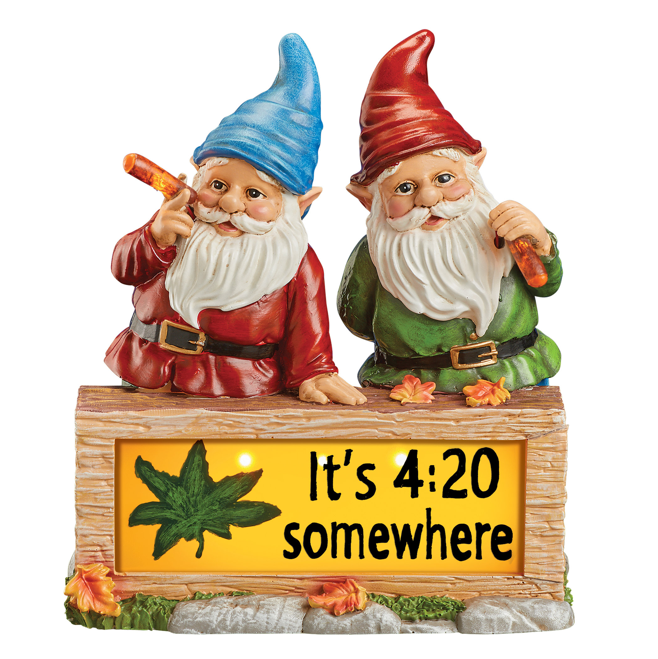 Bungalow Rose Solar Powered It's 4:20 Somewhere Hilarious Garden Statue ...