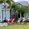 Sand & Stable Flamingo Reindeer with Sleigh Lighted Display & Reviews ...