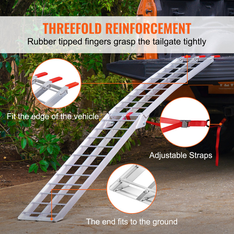 VEVOR Aluminum Foldable 2'' L Van And SUV Ramp | Wayfair