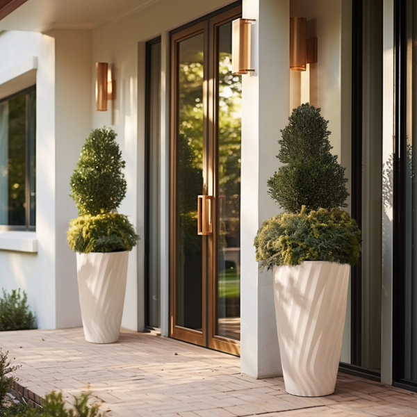 Joss & Main Boynton 24 Inch Tall Planters, Tree Planters with Shelf ...