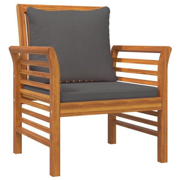 Ophelia & Co. Calgary Patio Dining Armchair with Cushion | Wayfair.co.uk