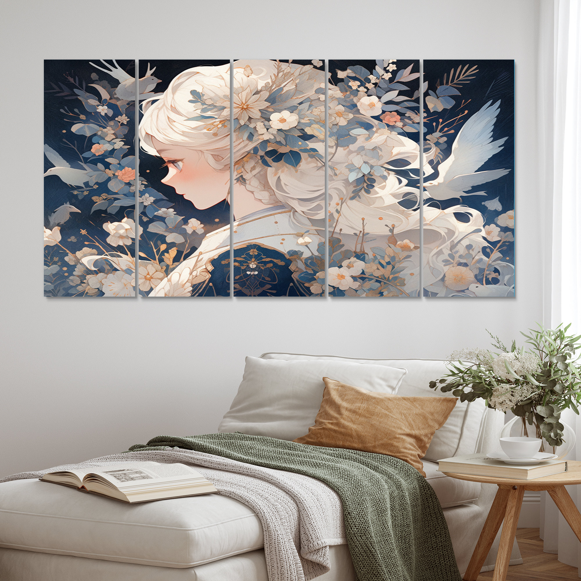 Lark Manor Blonde Anime Character - People Canvas Wall Art - 5 Equal ...