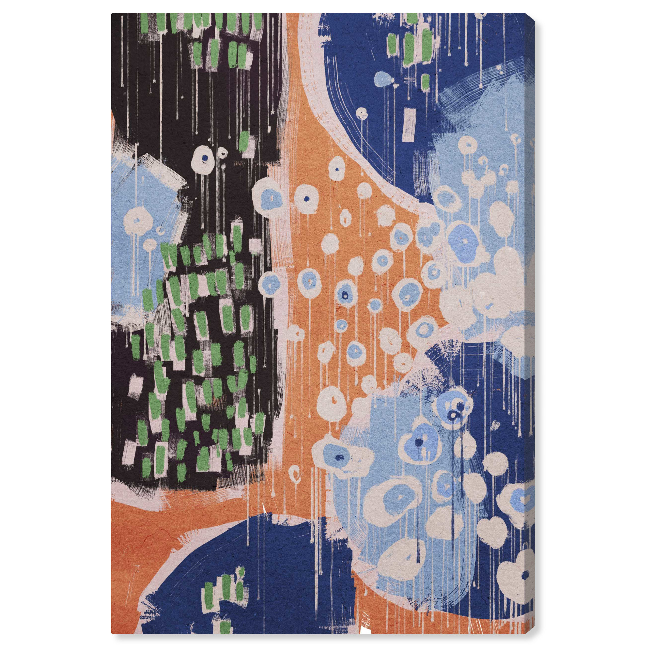 Art Remedy Raining Colors Retro Modern Abstract Wall Art by Art Remedy ...