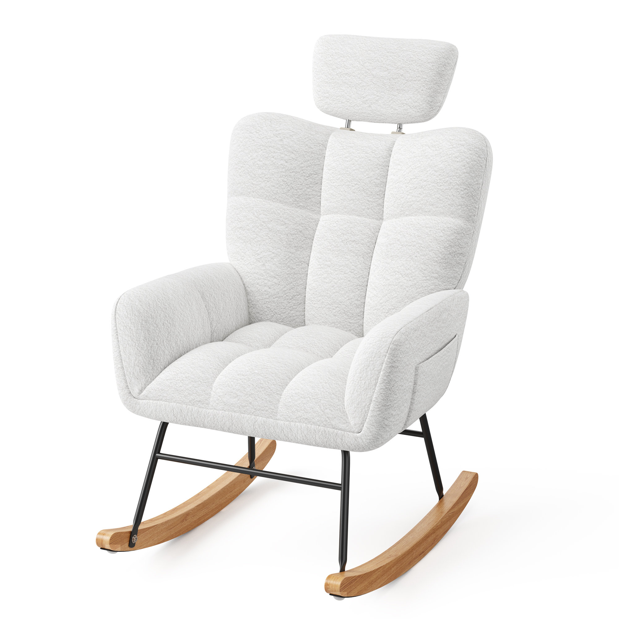 George Oliver Single Oak Bar Rocking Chair Sofa | Wayfair