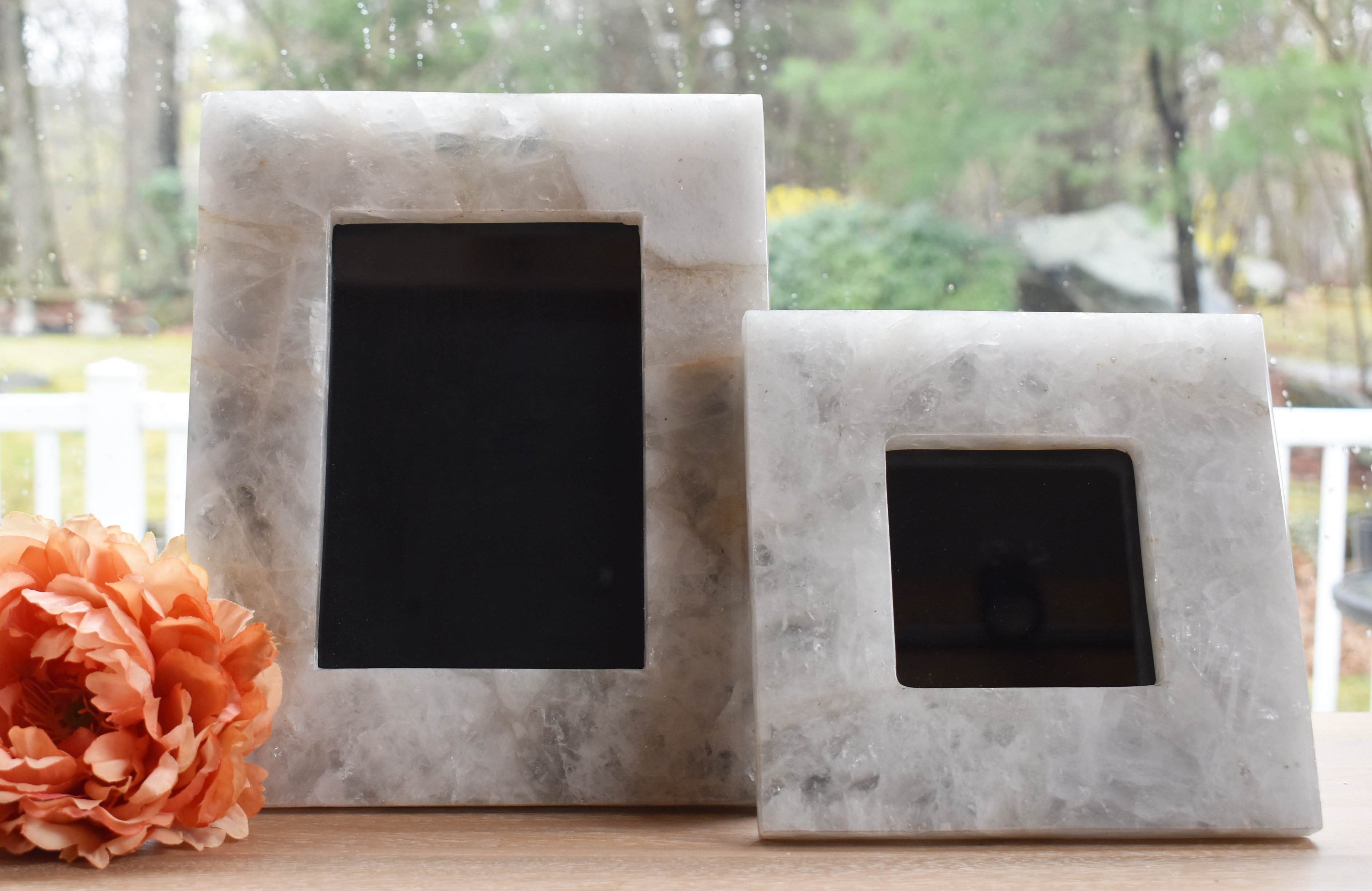 Everly Quinn Embossed Stone Single Picture Frame Set in White & Reviews ...