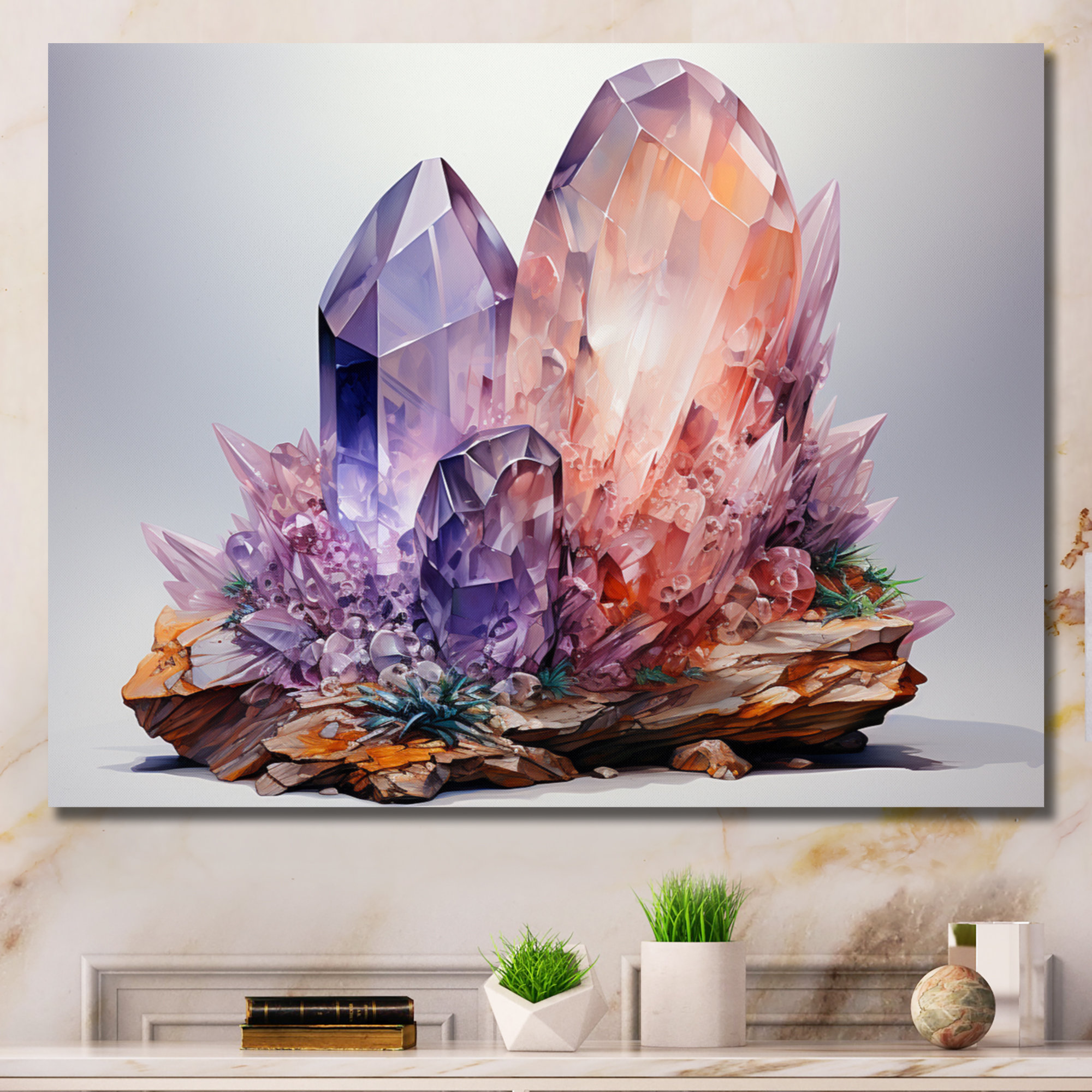 Dakota Fields Jaka Purple Spiritual Stone Moonstone II On Canvas Print ...
