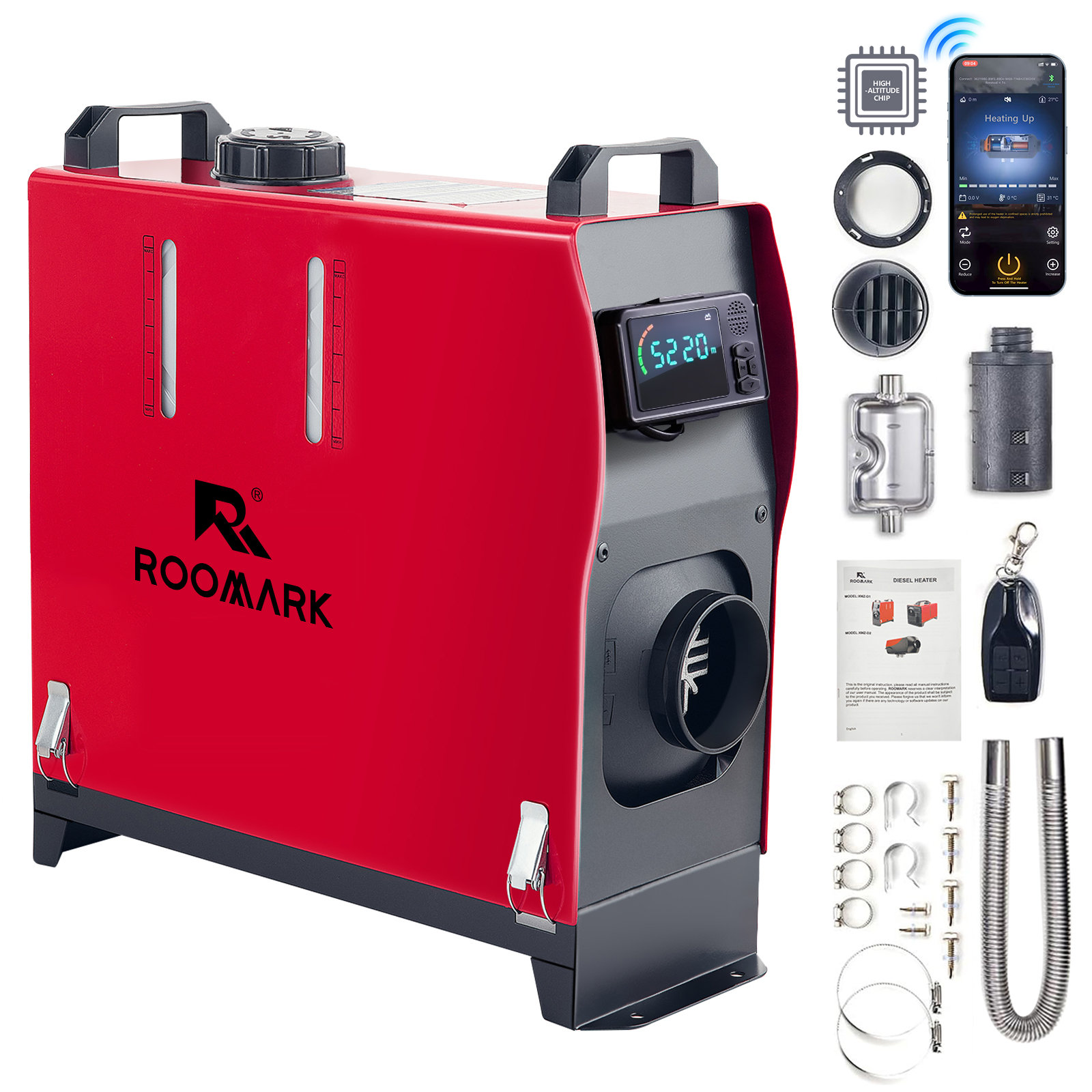 ROOMARK 12V All-In-One Portable Diesel Parking Air Heater, Parking Bunk ...