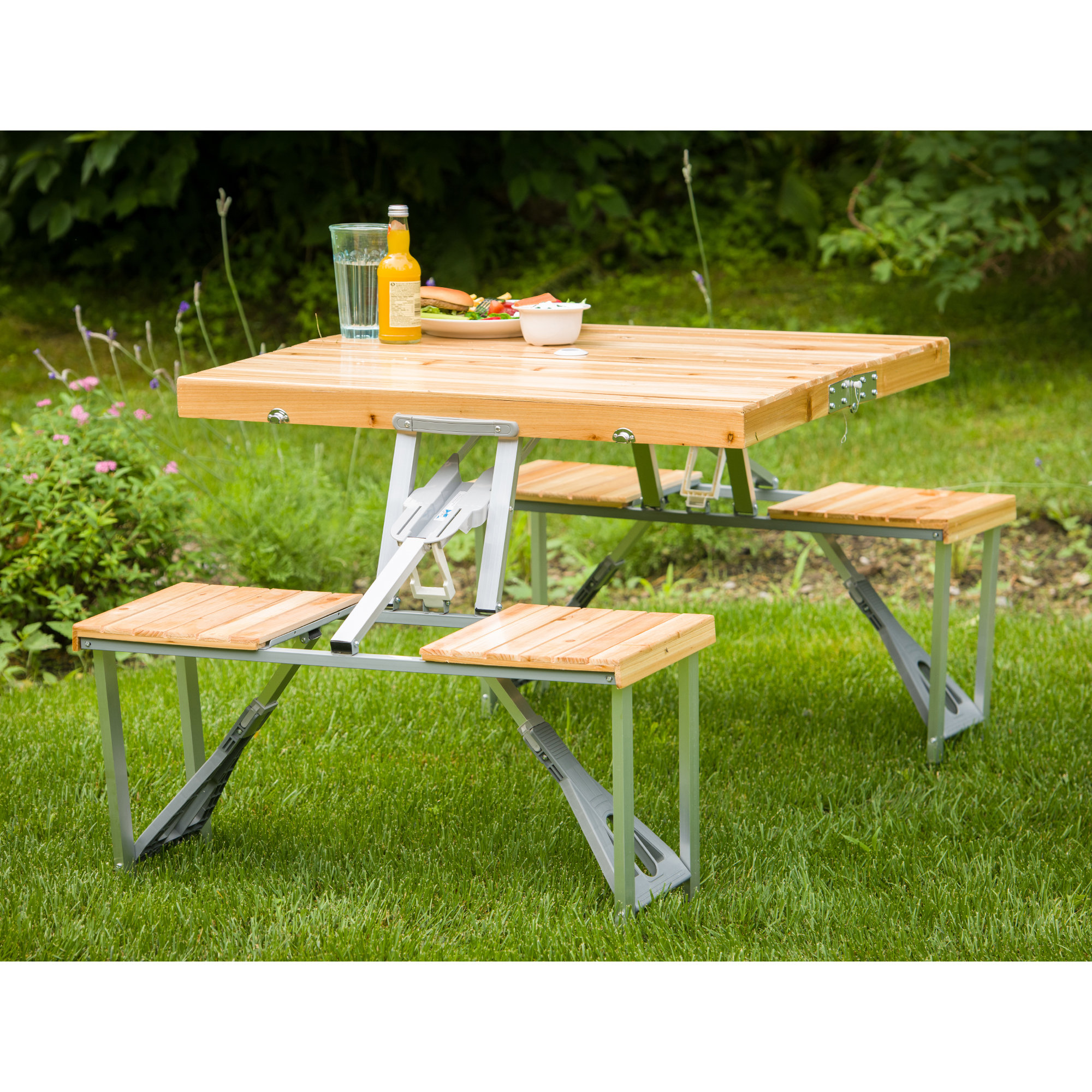 Leisure Season 4 - Person Square Outdoor Dining Set & Reviews | Wayfair