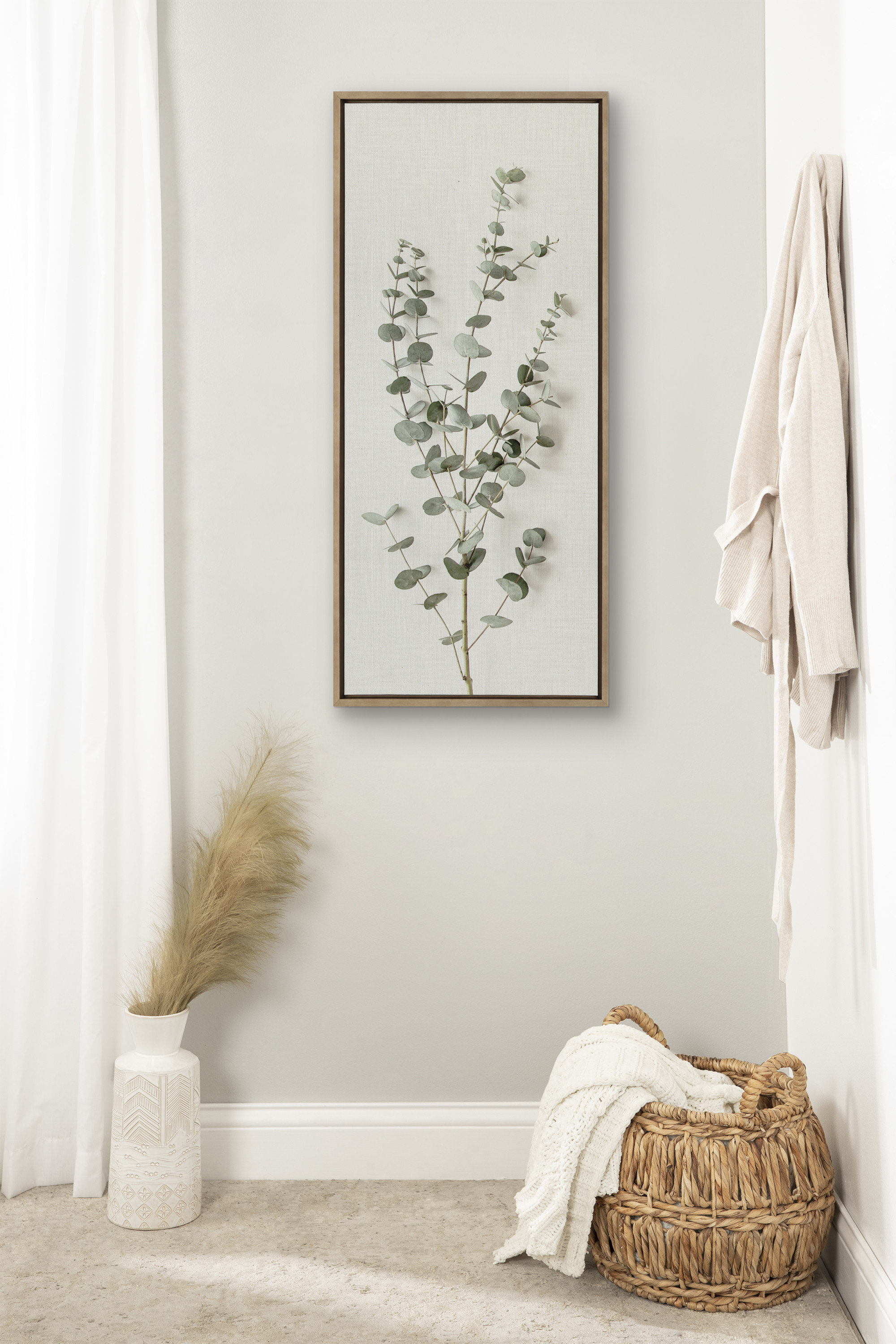 Beachcrest Home Shalyce Eucalyptus Botanical I Framed Canvas By The ...
