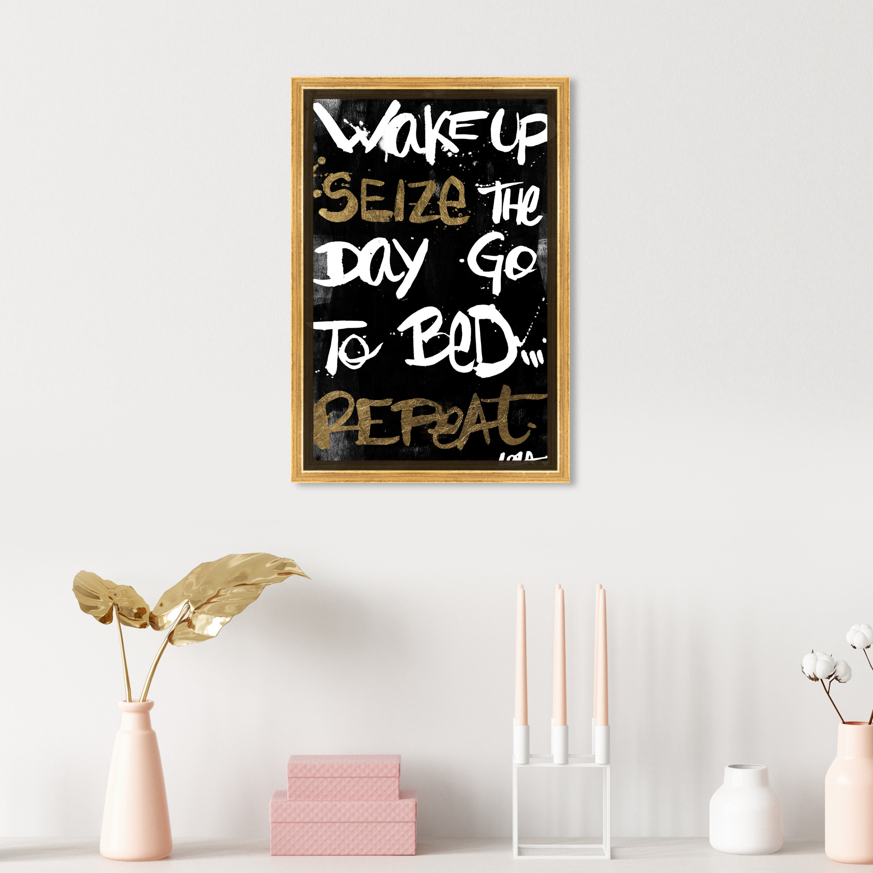 Mercer41 Typography and Quotes Seize The Day Gold Vertical ...