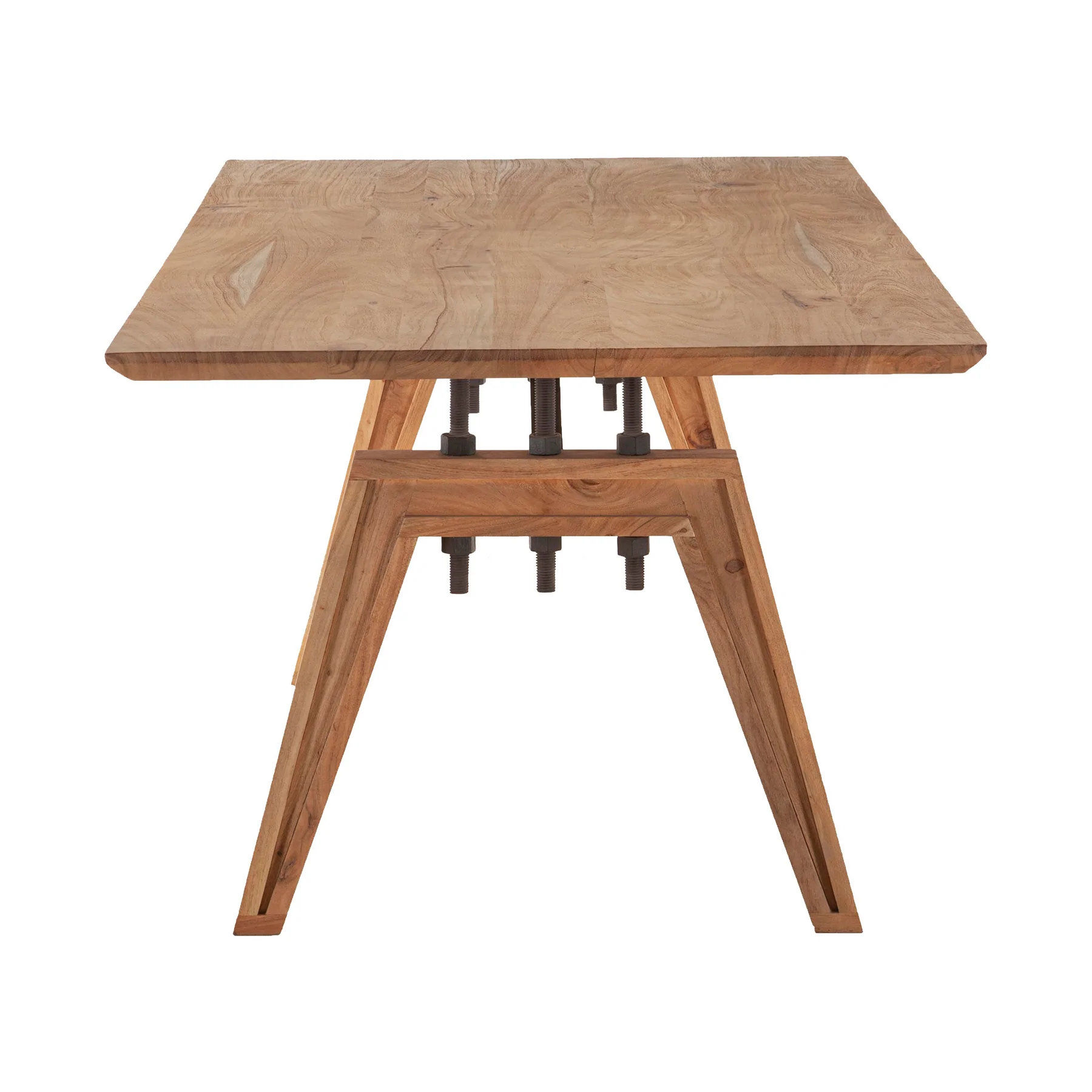 The Twillery Co.® Halesowen Acacia Solid Wood Trestle Dining Table ...