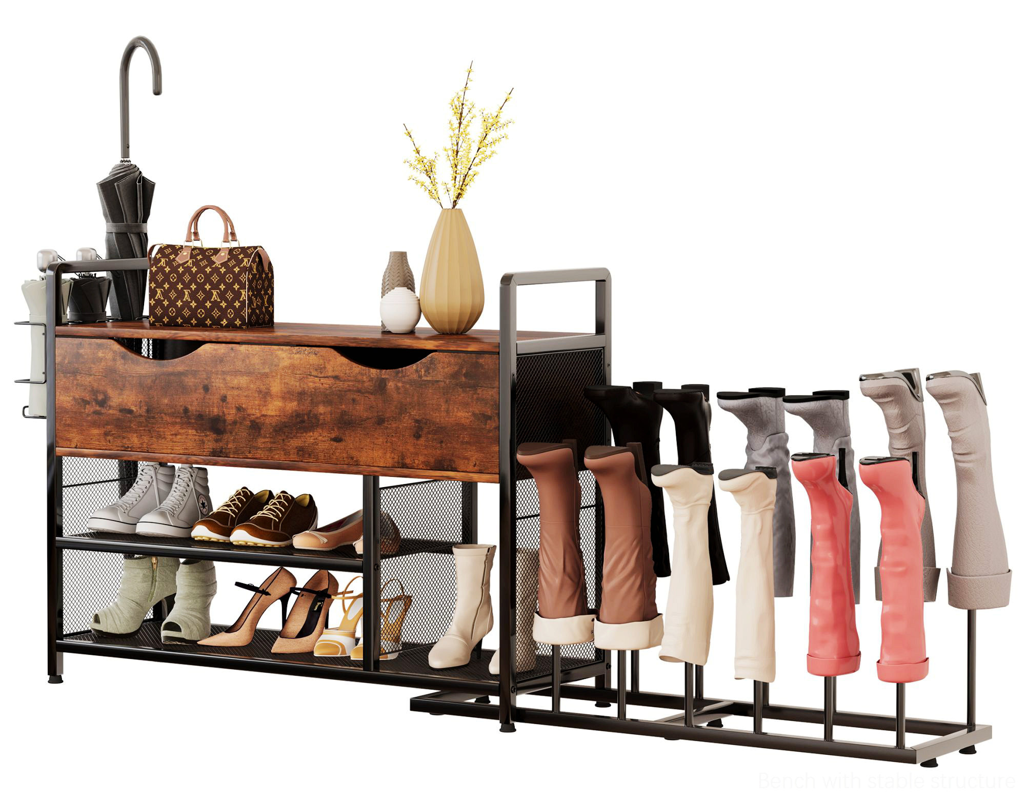 17 Stories Drisha Metal Storage Bench | Wayfair