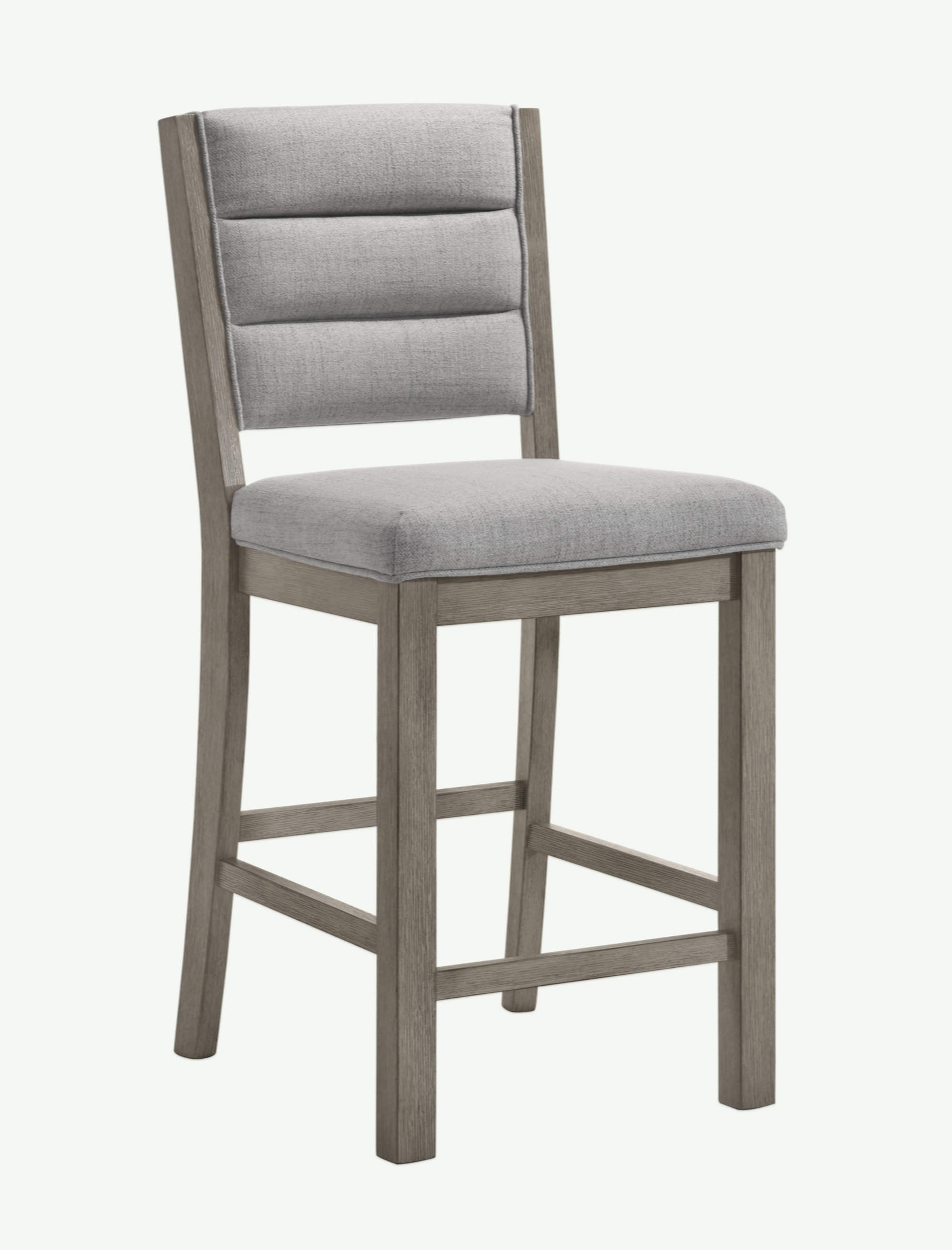 Lark Manor™ 2Pc Rustic Grey Counter Height Chairs Stools Upholstered ...