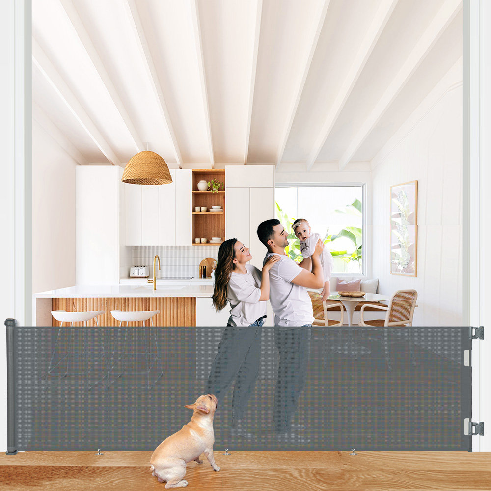 Toocapro 118" Retractable Baby Safety Gates Extra Wide, Extra Long Pet ...