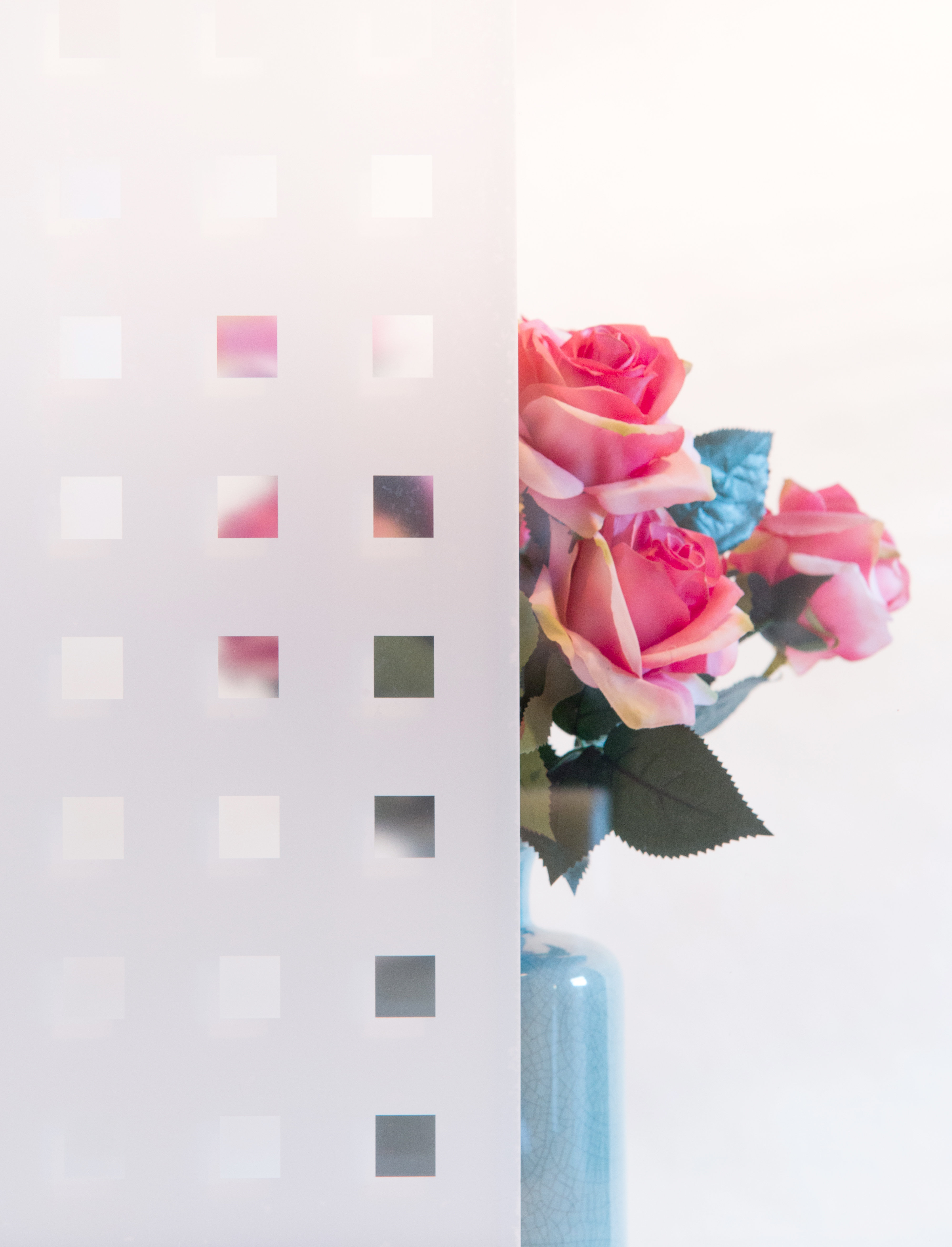 Wrought Studio Privacy Glass Reusable Static Cling Window Film, Matrix ...